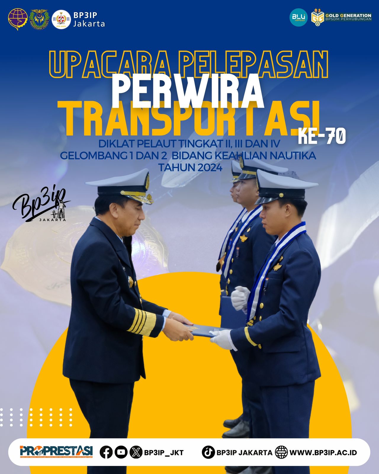 Upacara Pelepasan Perwira Transportasi Ke-70 - BP3IP