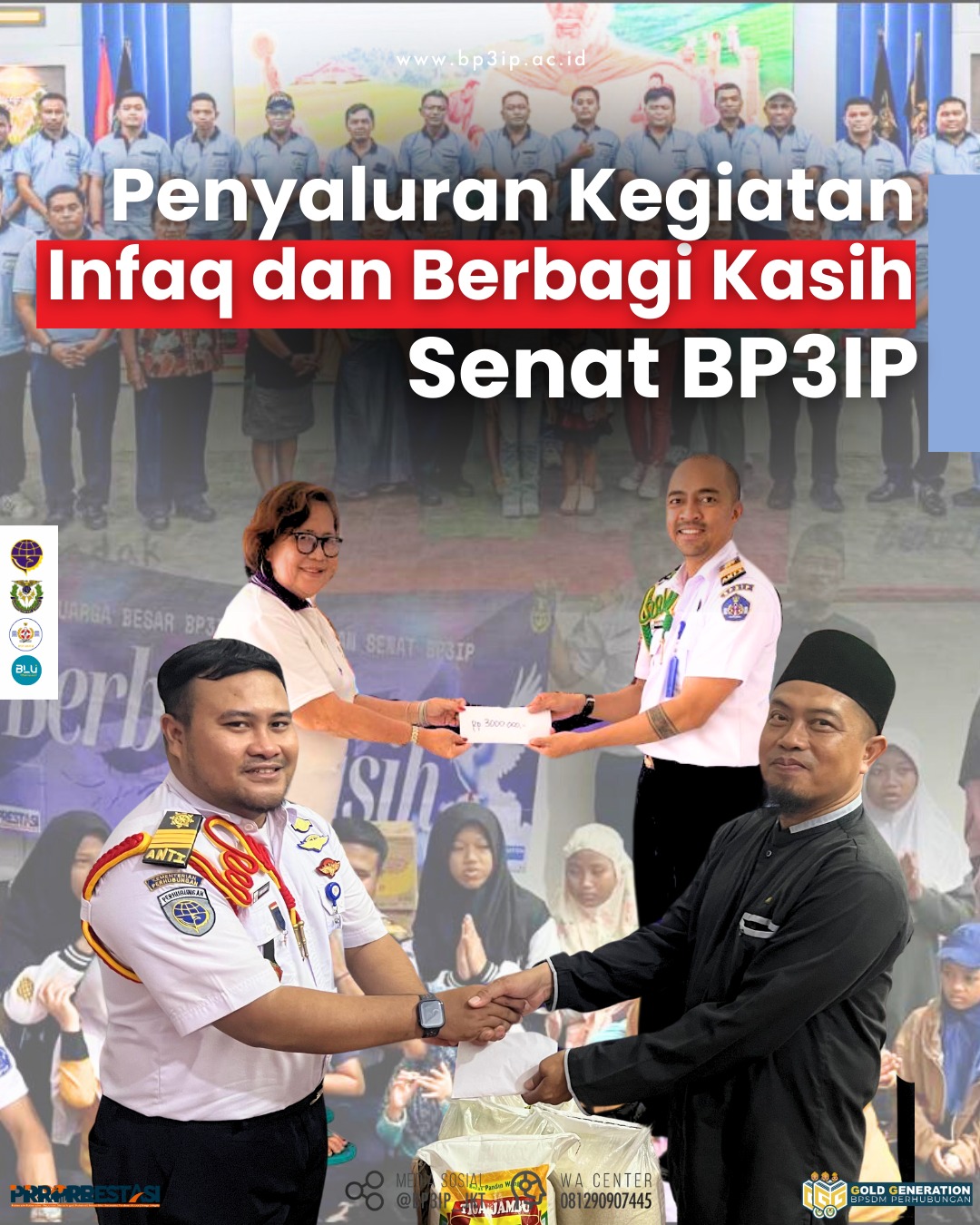 Penyaluran Kegiatan Infaq dan Berbagi Kasih Senat BP3IP - BP3IP