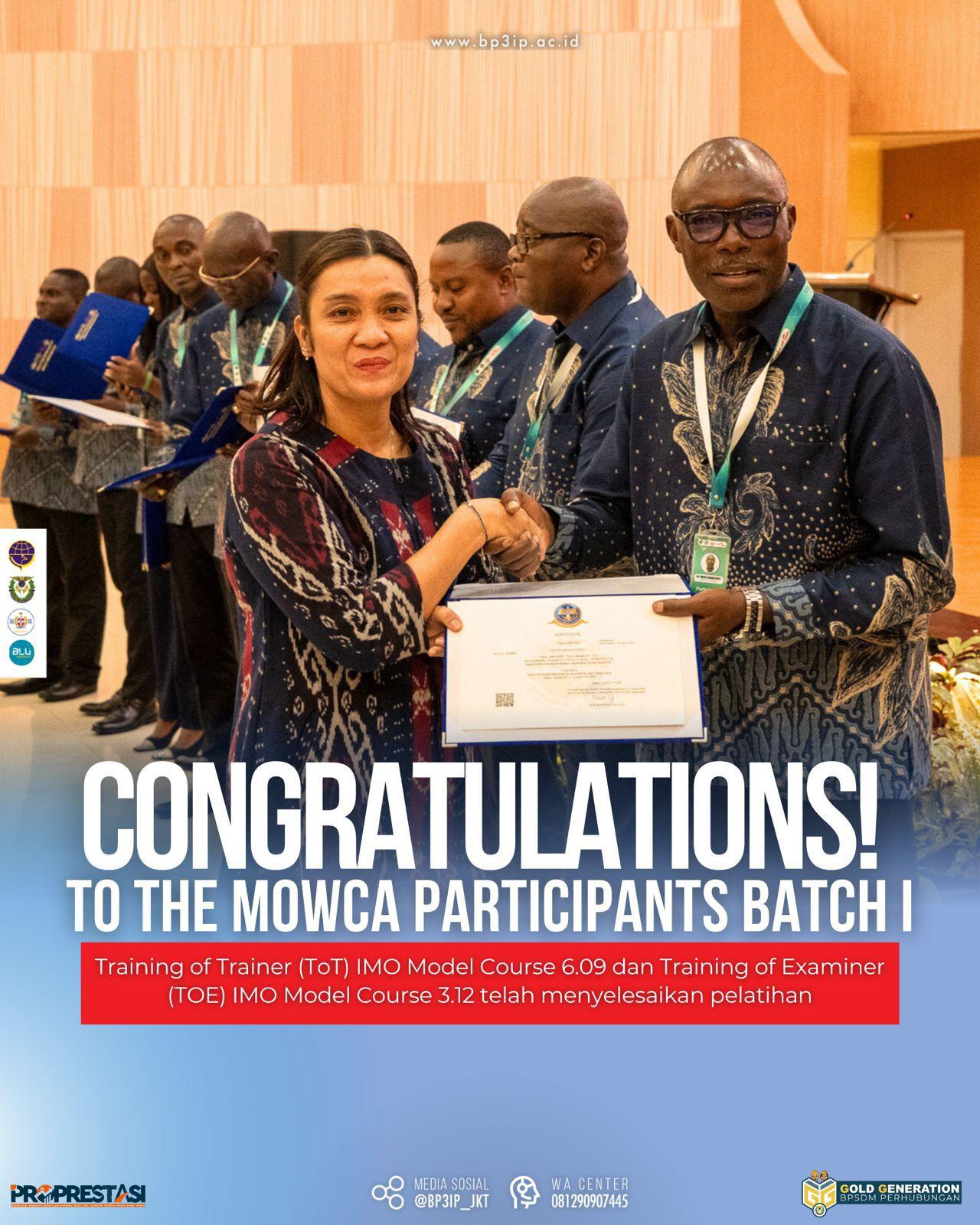 Congratulations To The MOWCA Participants Batch I - BP3IP